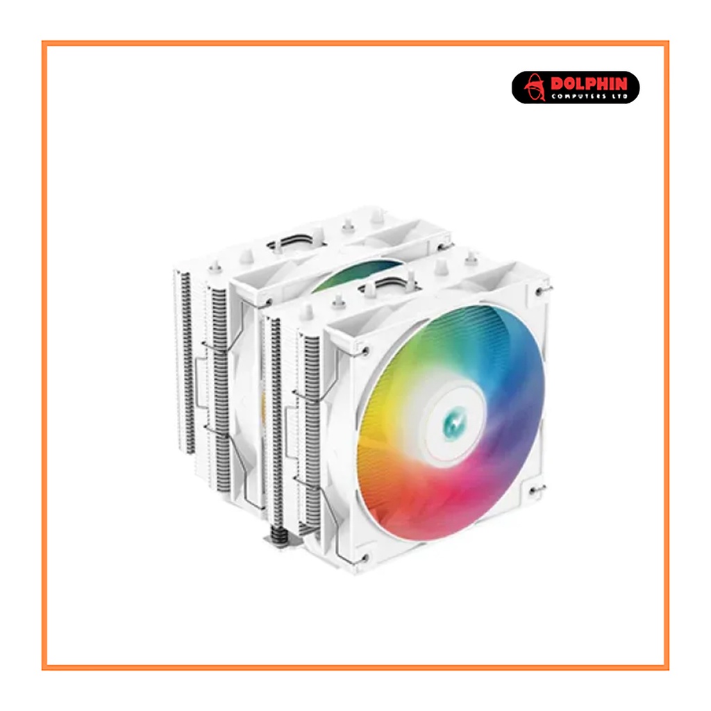 Deepcool AG620 WH ARGB Dual-Tower 120mm CPU Air Cooler (White ...