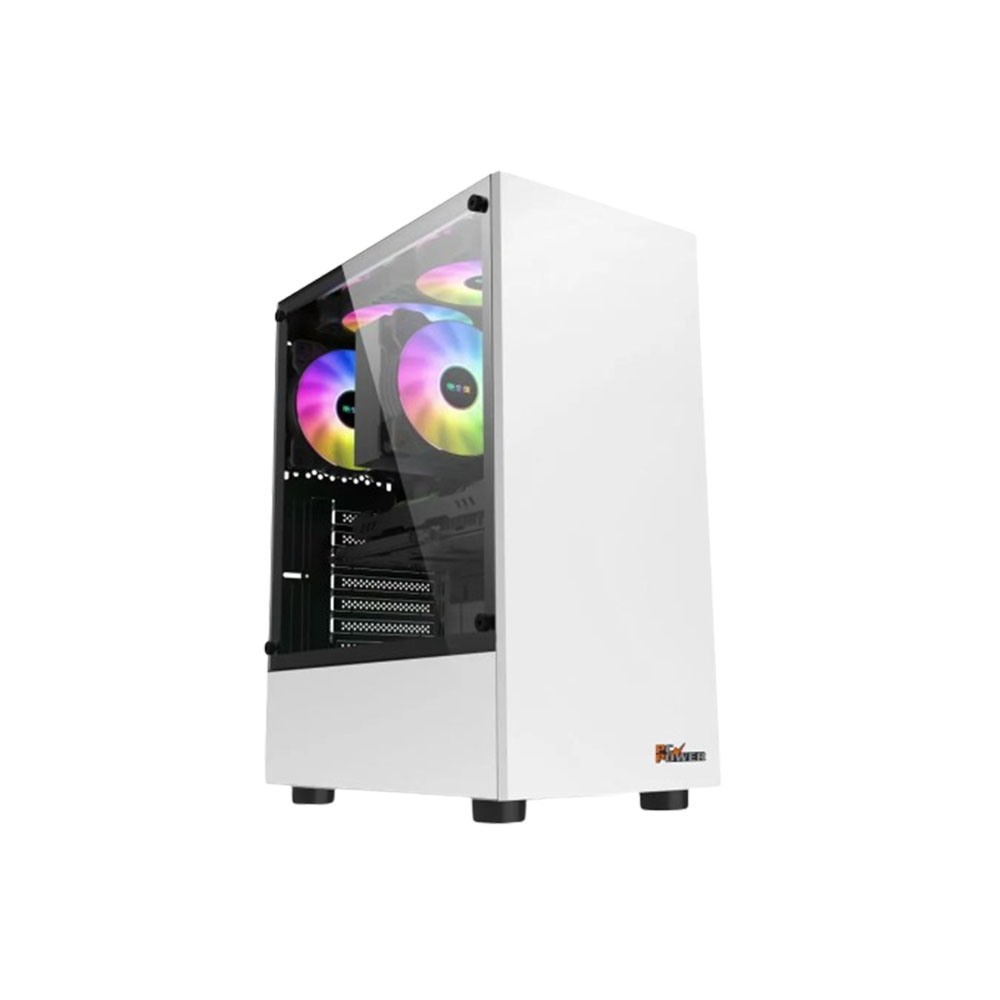PC POWER GAMING CASING 3X ARGB FAN,MODEL PG100,WHITE | Dolphin ...