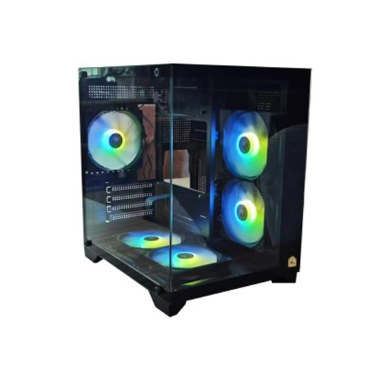 Wintech PANDORA'S BOX X2 M-ATX Gaming PC Casing (5 X Colourful ARGB Fan ...